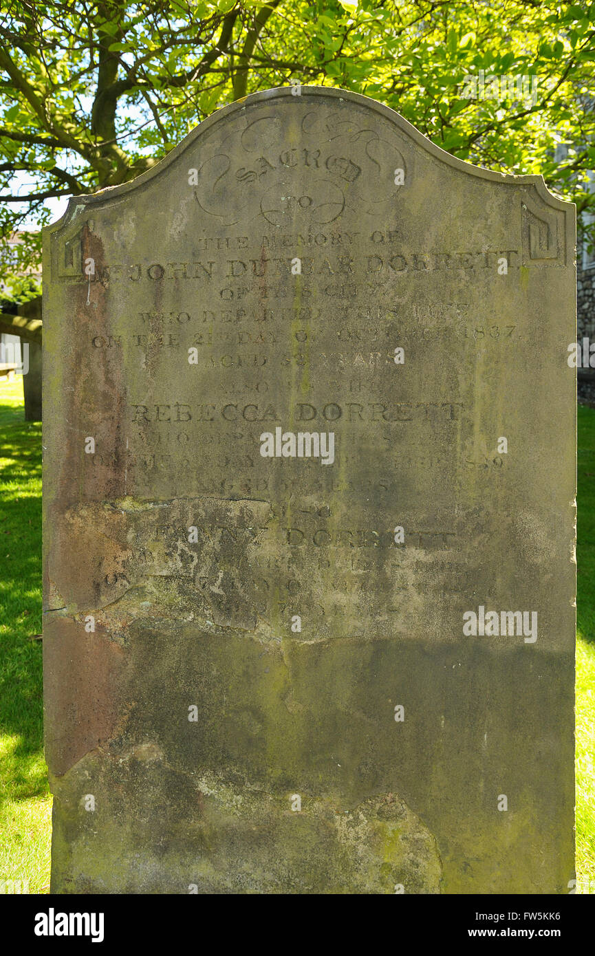 tomb of Fanny Dorrett and family, Rochester Cathedral graveyard, Kent ...
