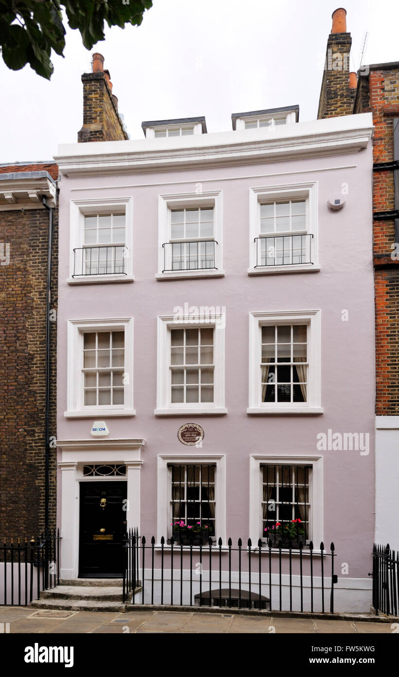 Leigh Hunt 's home Upper Cheyne Row, Chelsea, London , home from 1833 ...