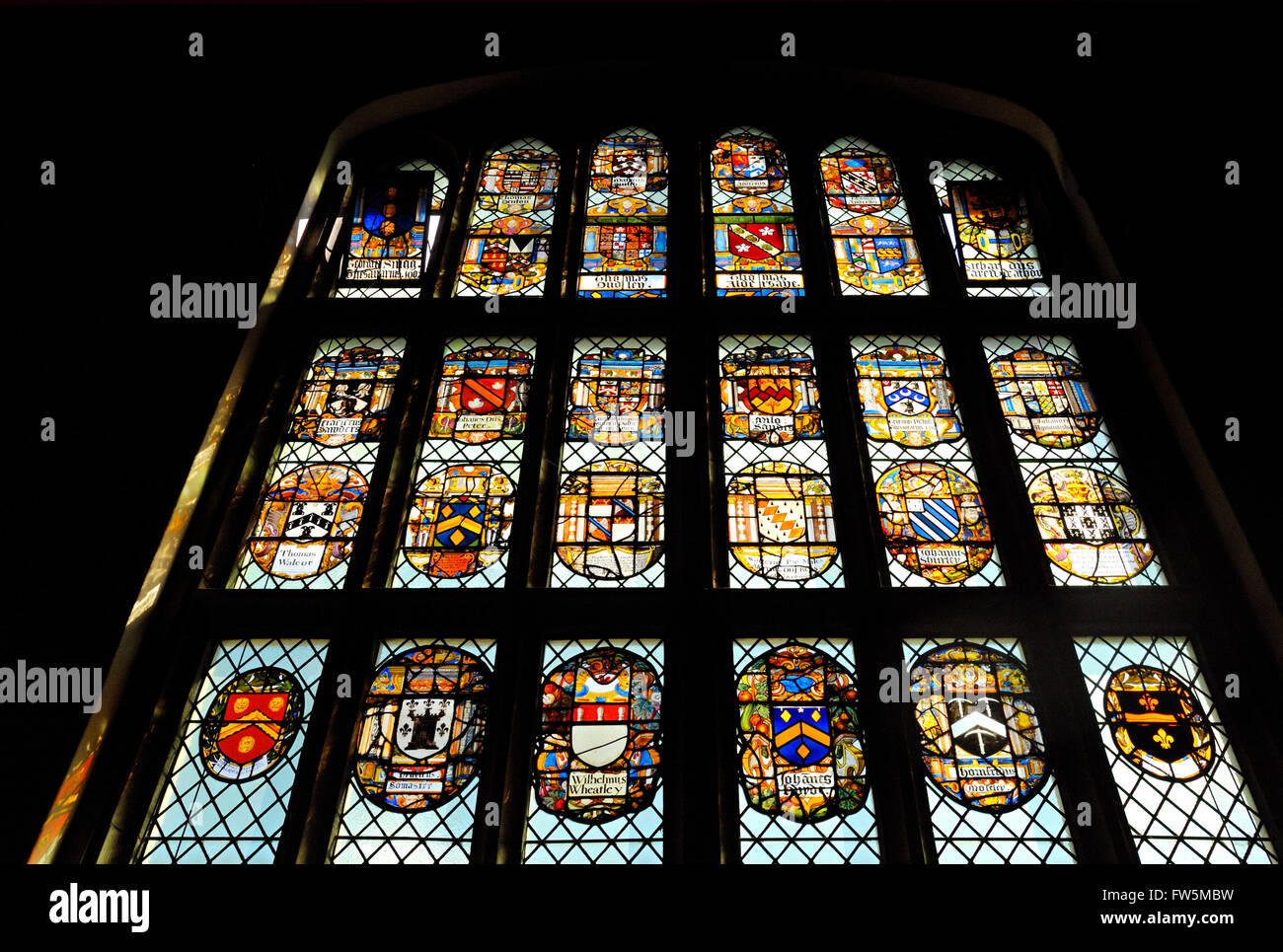 the great window of Middle Temple Hall, London Inns of Court, dated ...