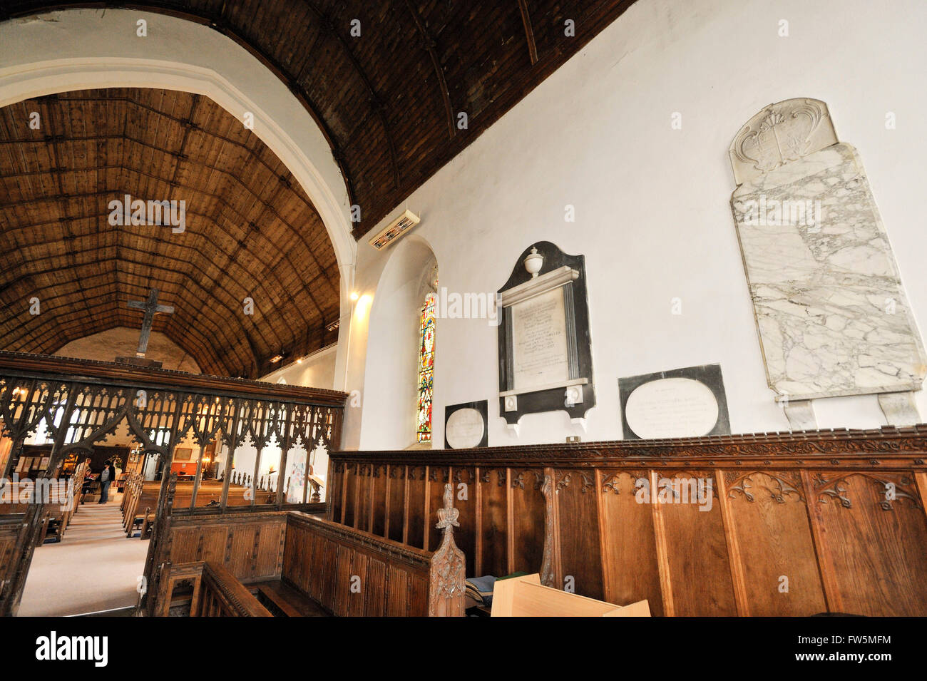 stone memorials in the nave and choir of St Mary's church, Blundeston ...