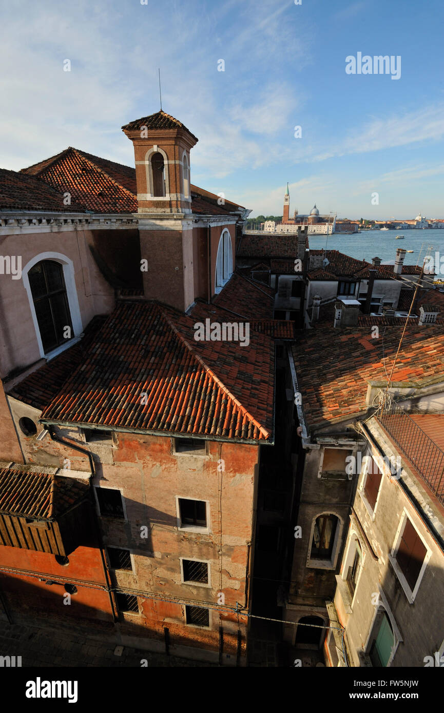 Vivaldi orphanage interior courtyards, and view over lagoon: the ...