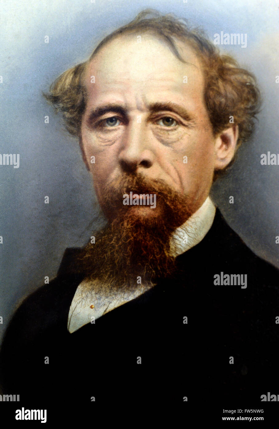Oil portrait of Charles Dickens, painted in Rochester, 1869. At the ...