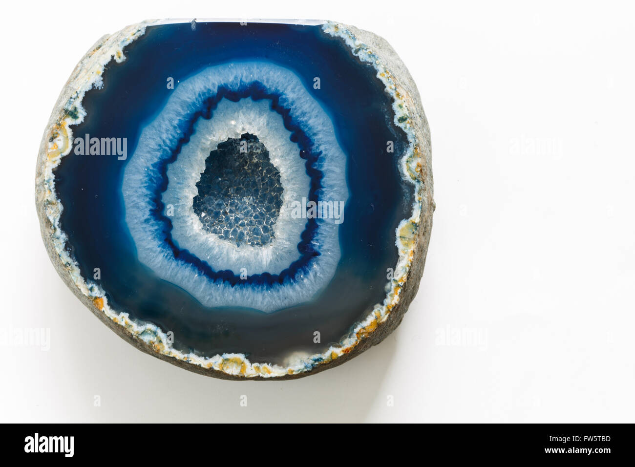 Blue Crystal macro close-up Stock Photo - Alamy