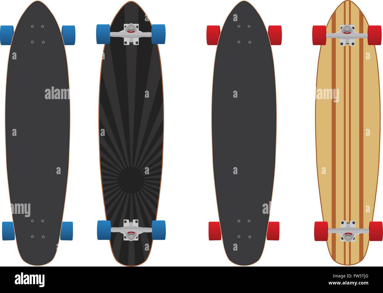 Longboarding vector vectors hi-res stock photography and images - Alamy