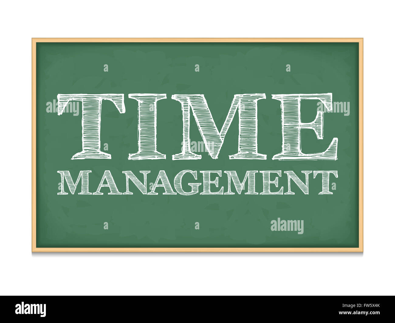 The time management words on blackboard Stock Photo - Alamy