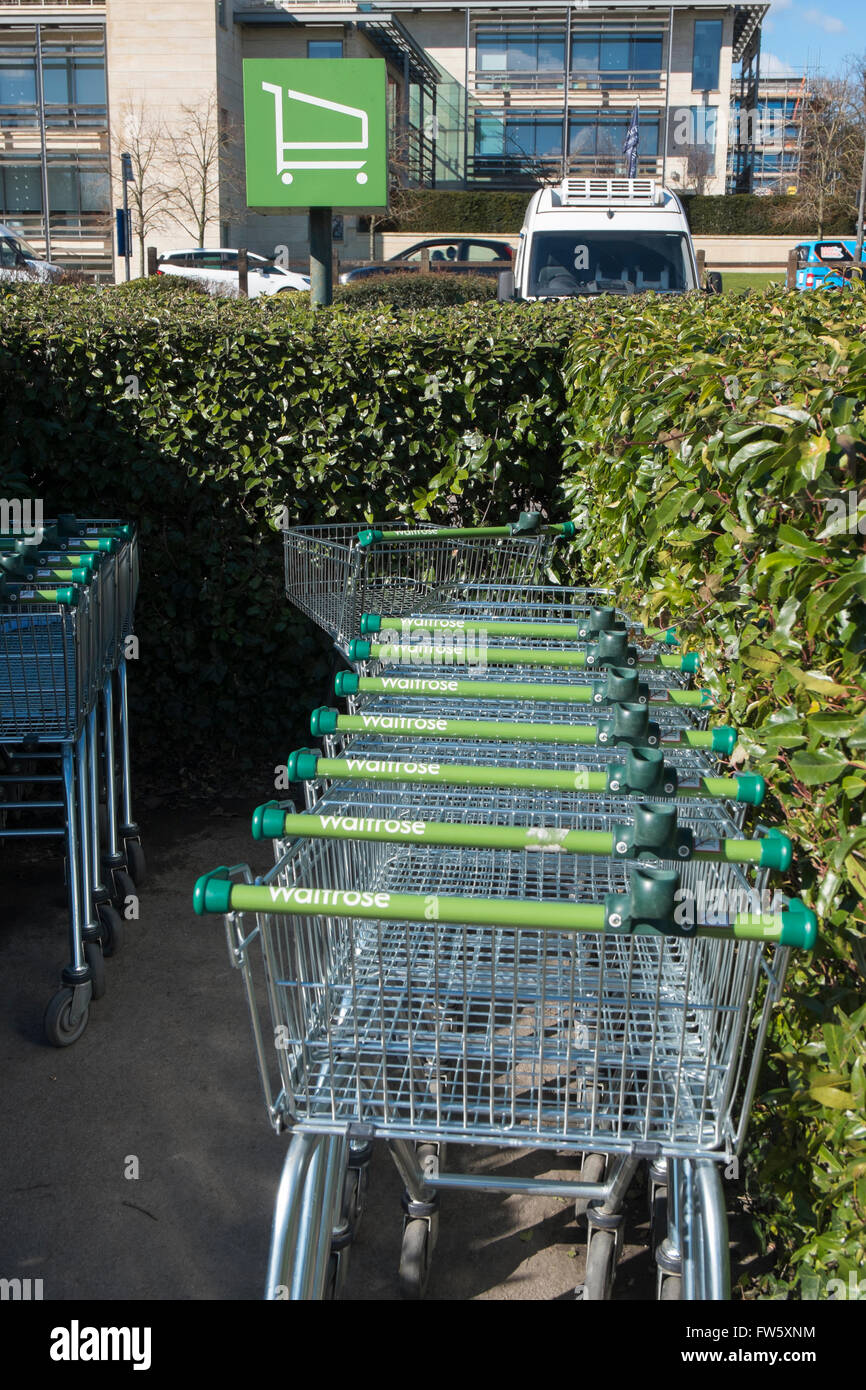 Waitrose shopping trolley hi-res stock photography and images - Alamy