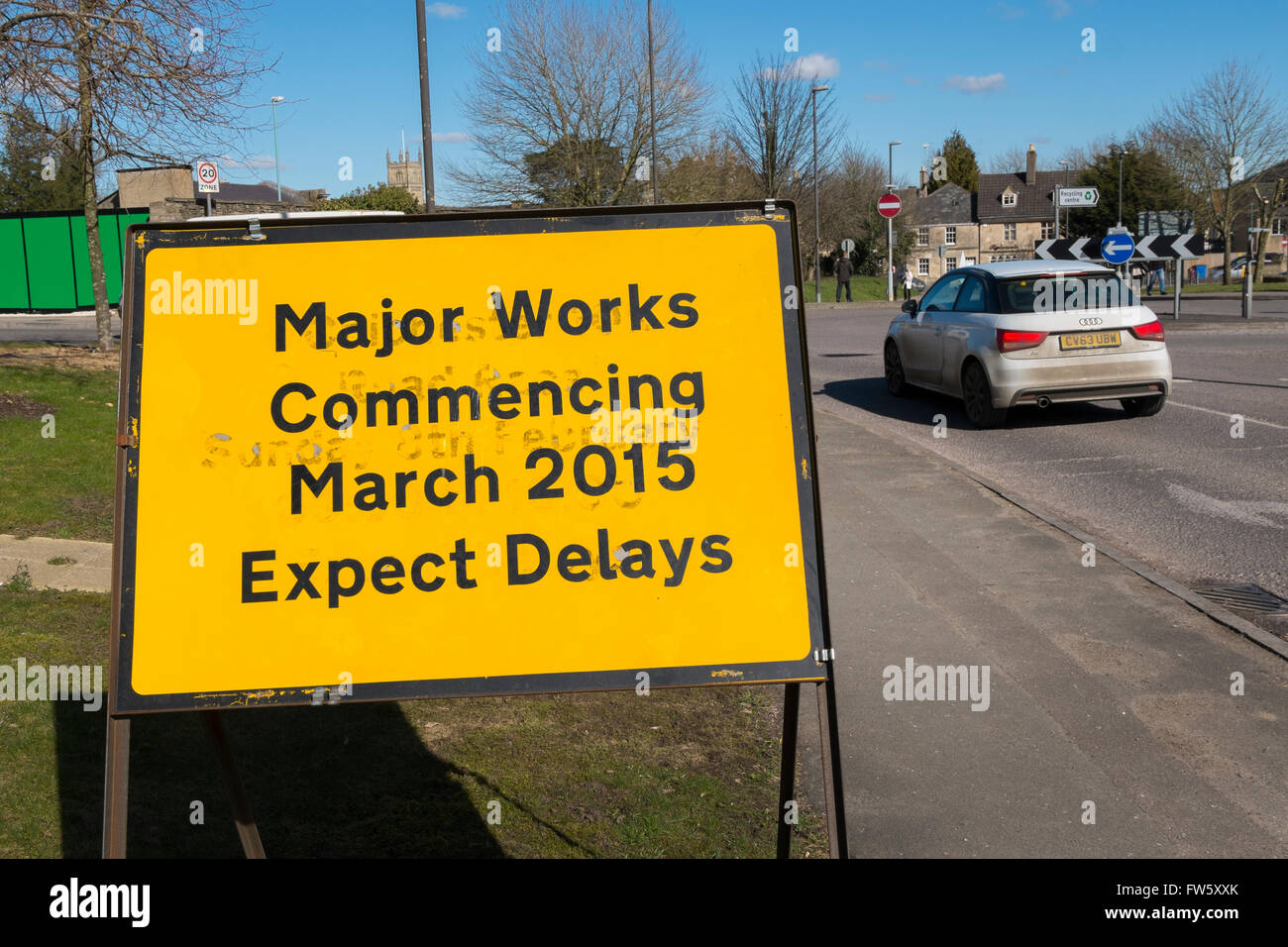 Traffic delays warning sign hi-res stock photography and images - Alamy