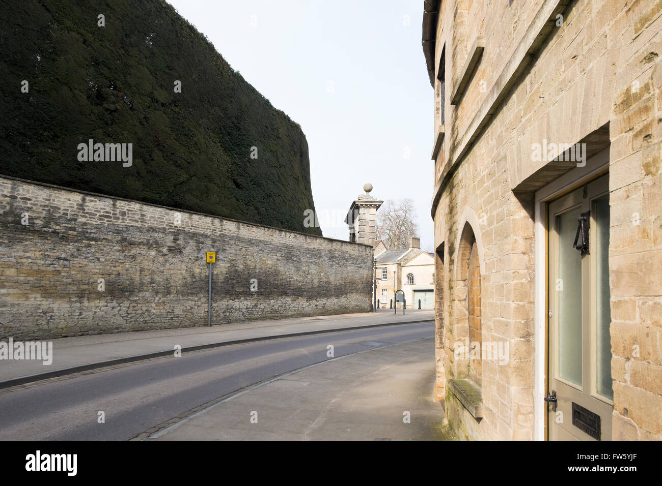 Park Lane on the one way system with the wall of the Bathurst Estate in ...