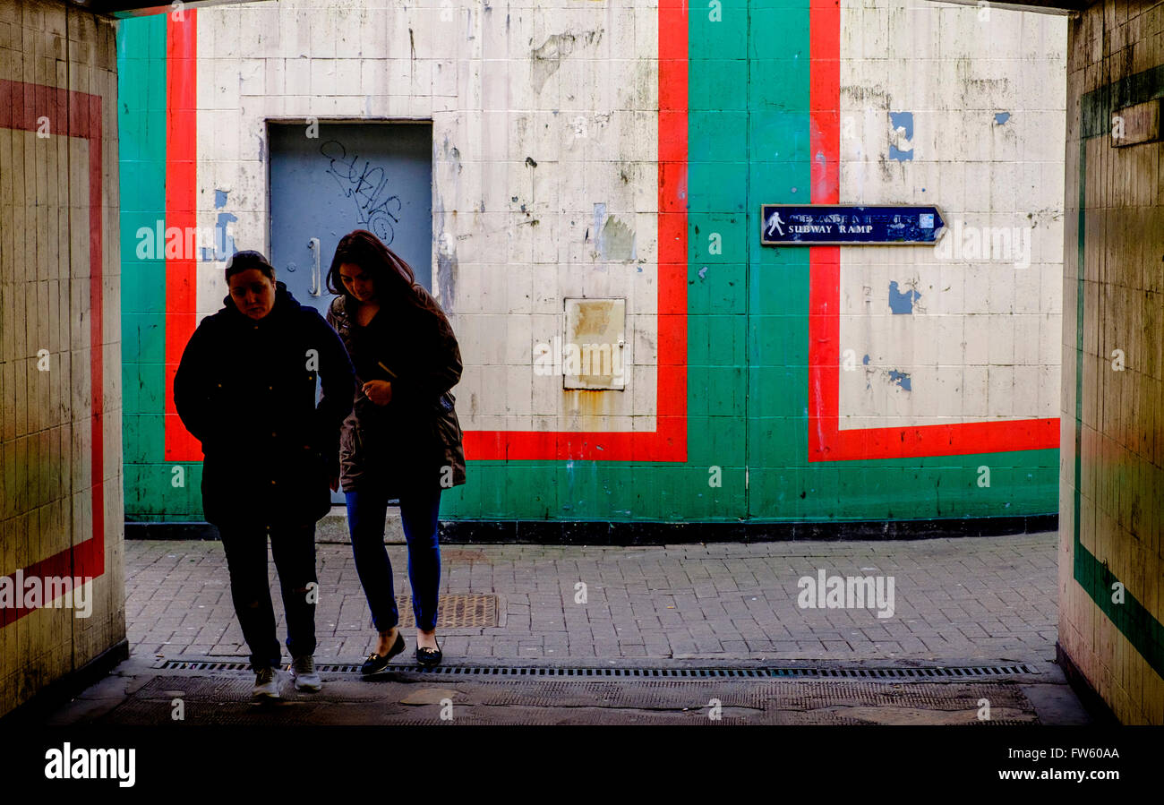 Underpass under Holloway Circus, Birmingham, England, UK Stock Photo ...