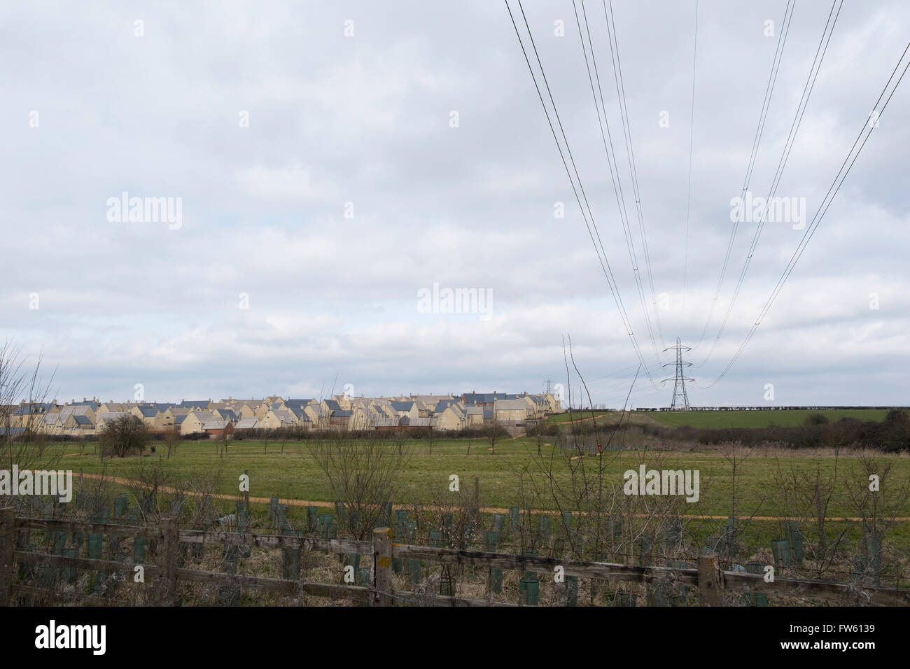 Pylon next to houses hi-res stock photography and images - Alamy