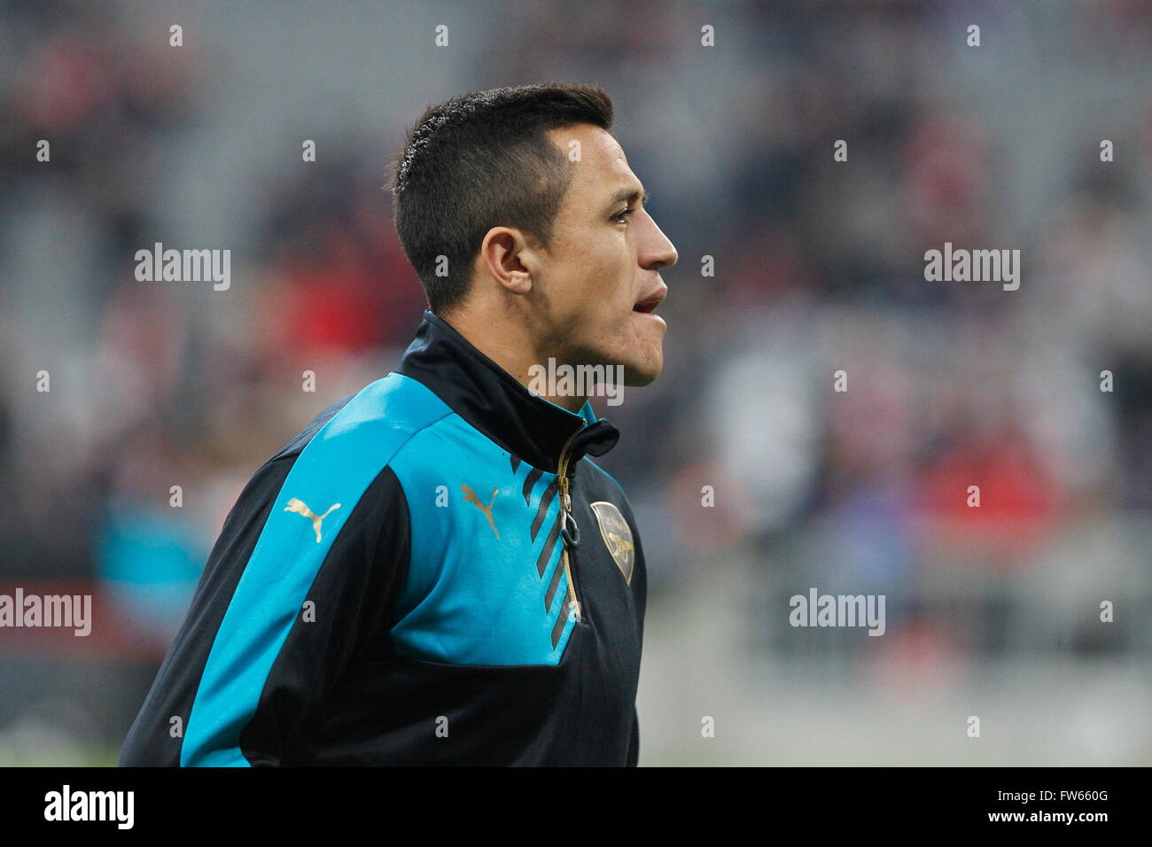 Alexis Sanchez in action during the match Champions League Bayern ...