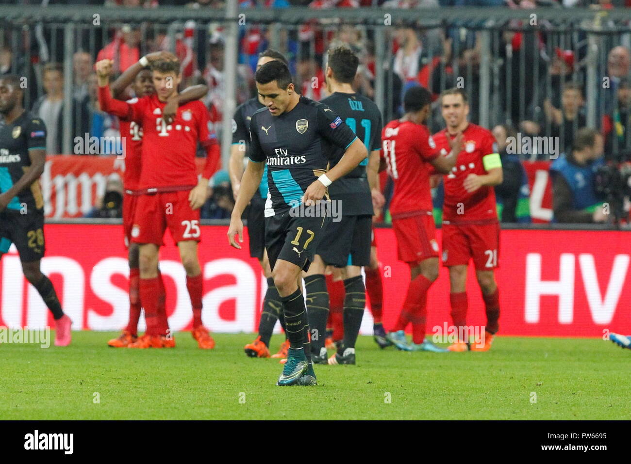 Goal Thomas Muller in action during the match Champions League Bayern ...
