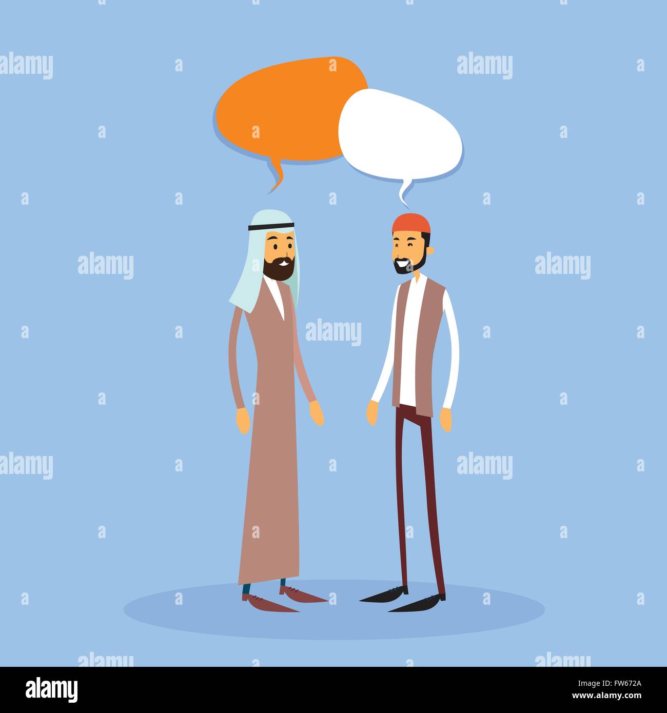 Muslim men arab two saudi Stock Vector Images - Alamy