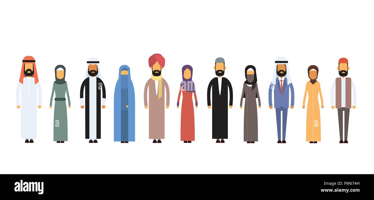 Group middle eastern arab Stock Vector Images - Alamy