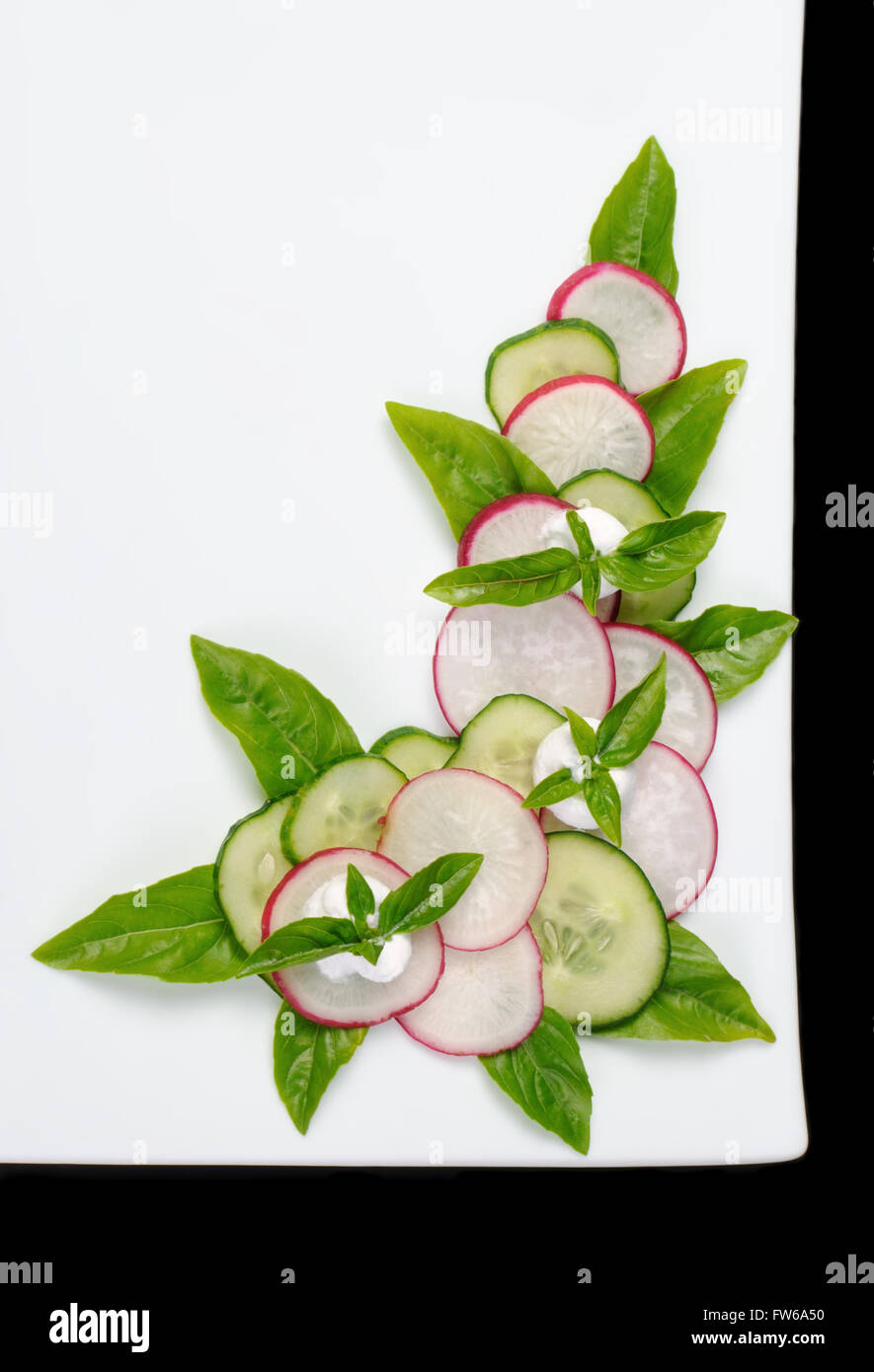 The idea of how to make a dish of vegetable cutting Stock Photo - Alamy