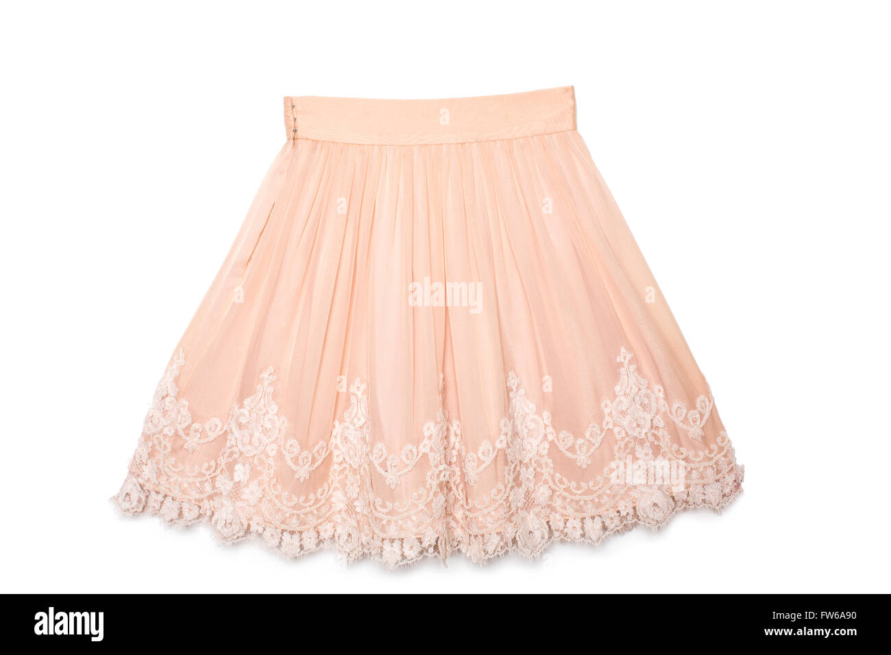 Pink skirt with lace Stock Photo - Alamy