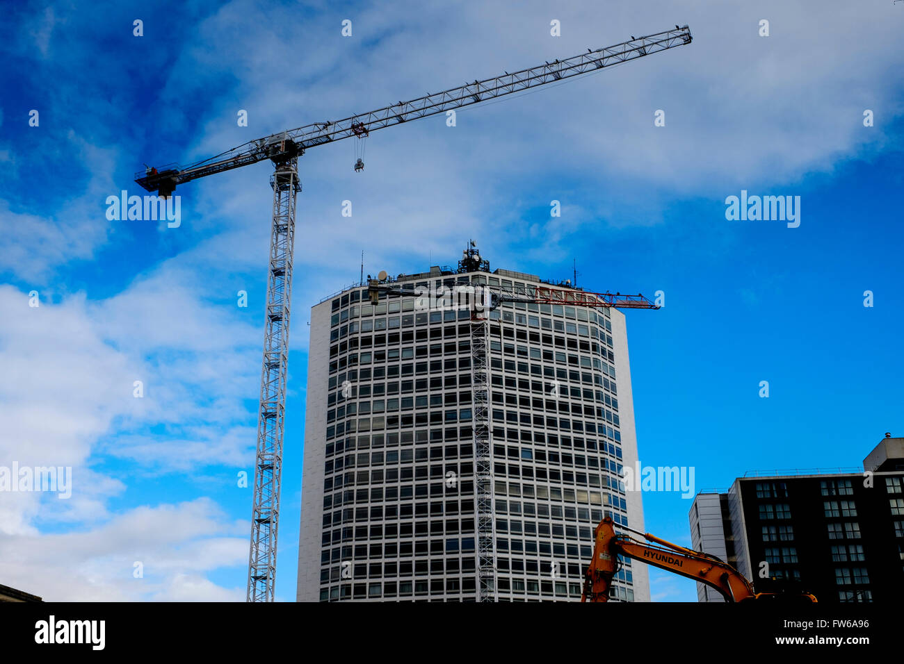 Building work in progress at Arena Central in Birmingham City Centre ...