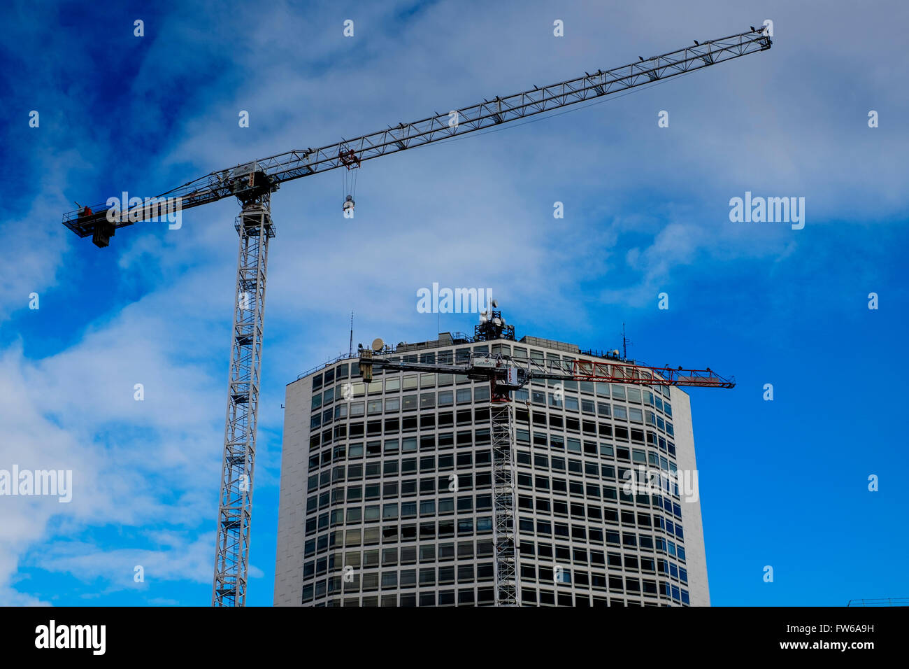 Building work in progress at Arena Central in Birmingham City Centre ...