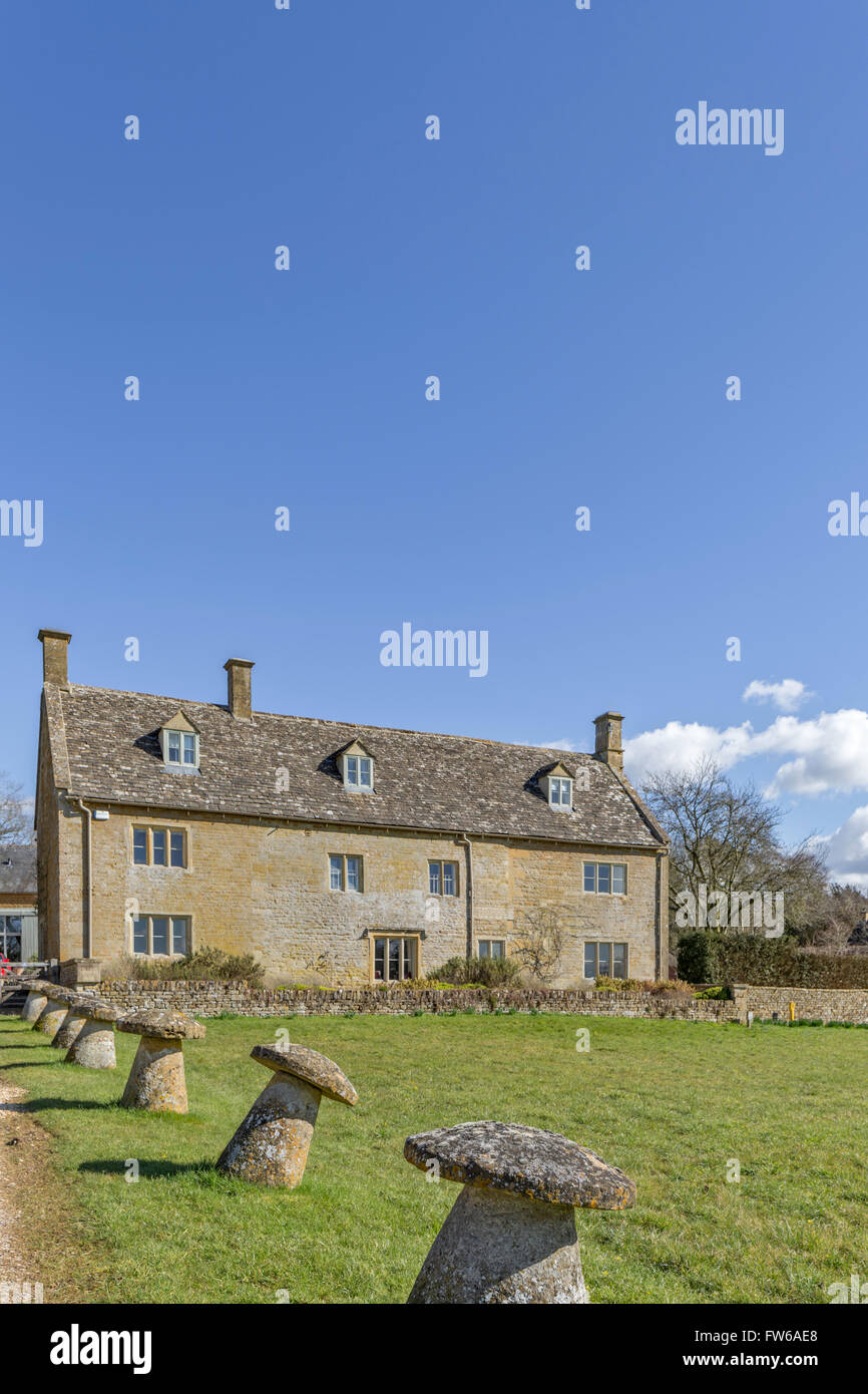 The Cotswold village of Wyck Rissington, Gloucestershire, England, UK ...