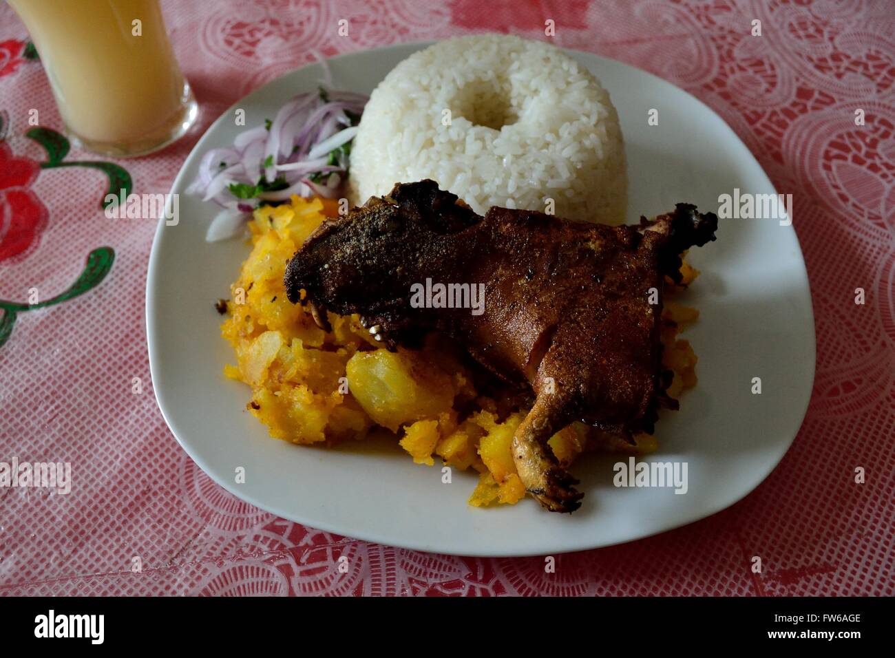 Cuy - Typical food in restaurant " La Samaritana Square " in ...