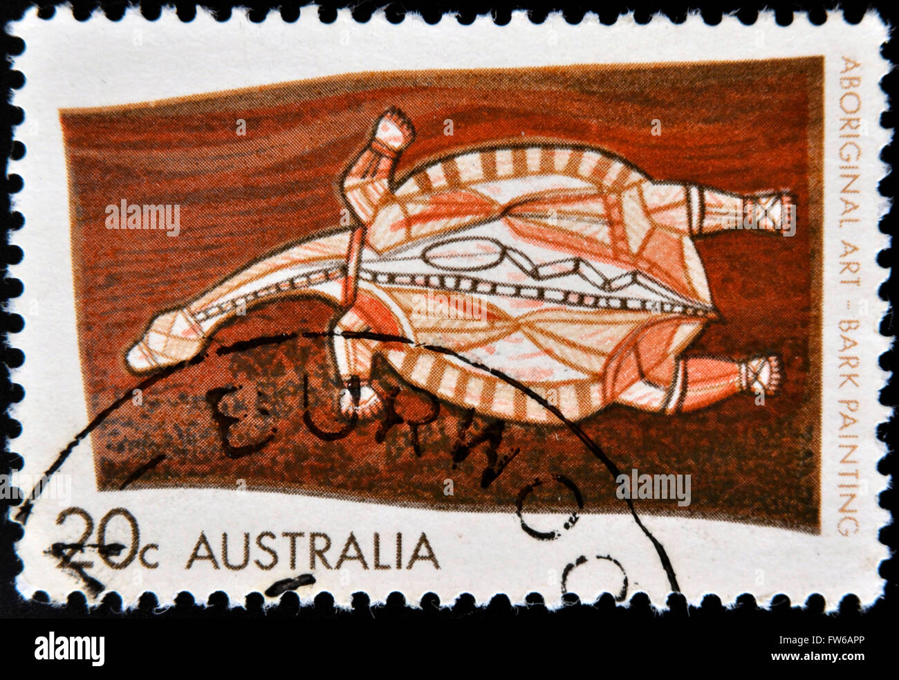Aboriginal art australia postage stamp hi-res stock photography and ...