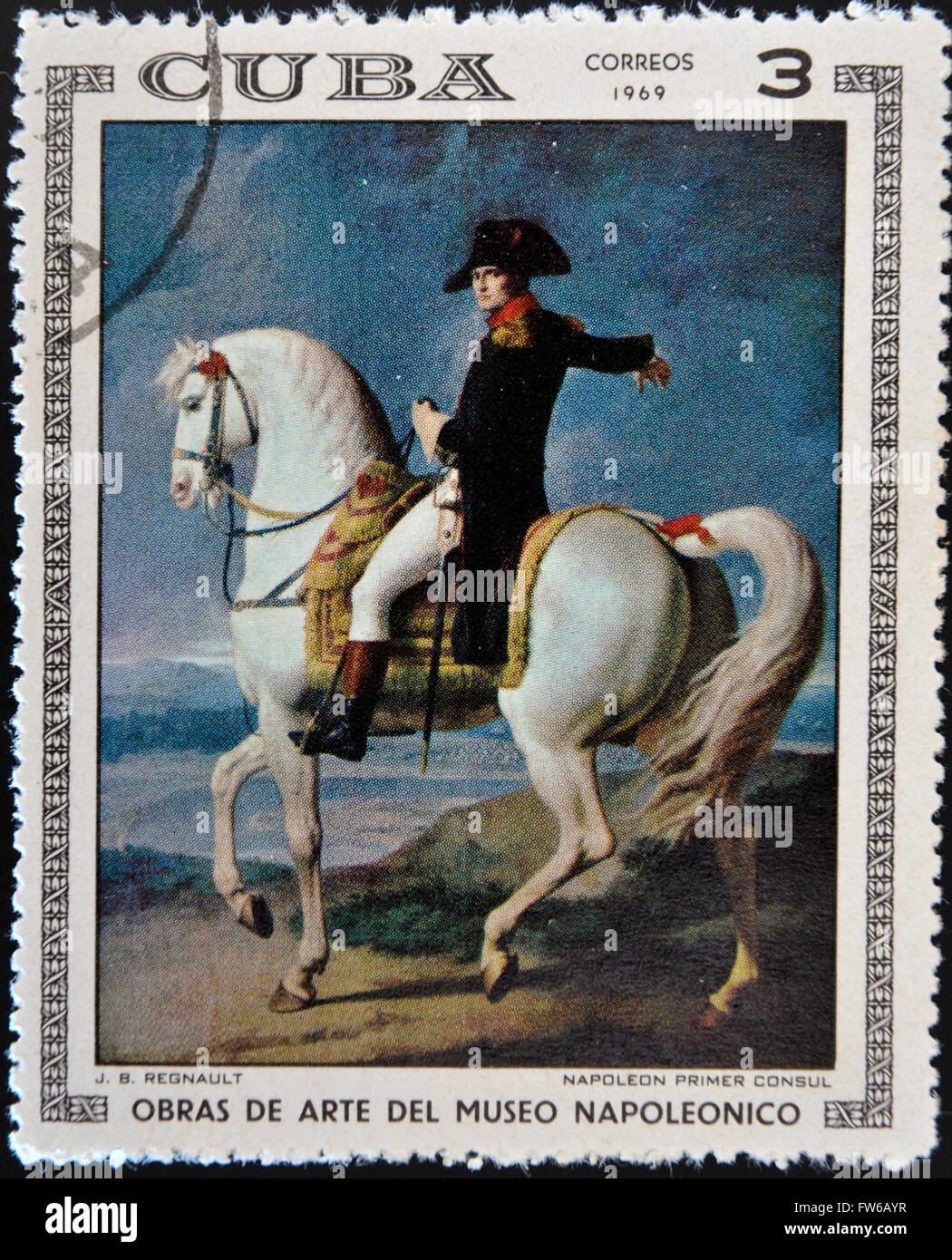 CUBA - CIRCA 1969: Stamp printed in Cuba dedicated to Artworks Napoleon ...