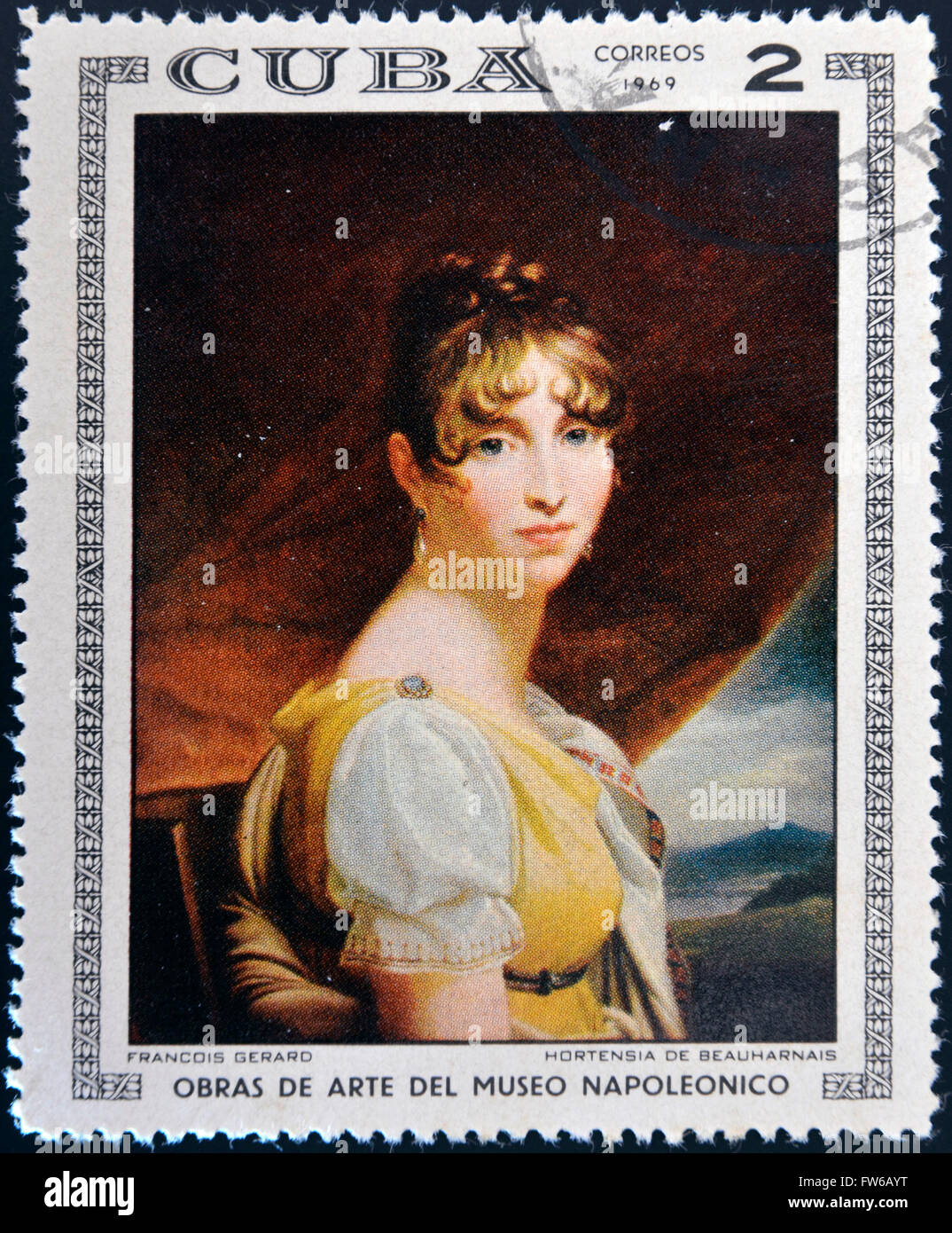 CUBA - CIRCA 1969: Stamp printed in Cuba dedicated to Artworks Napoleon ...