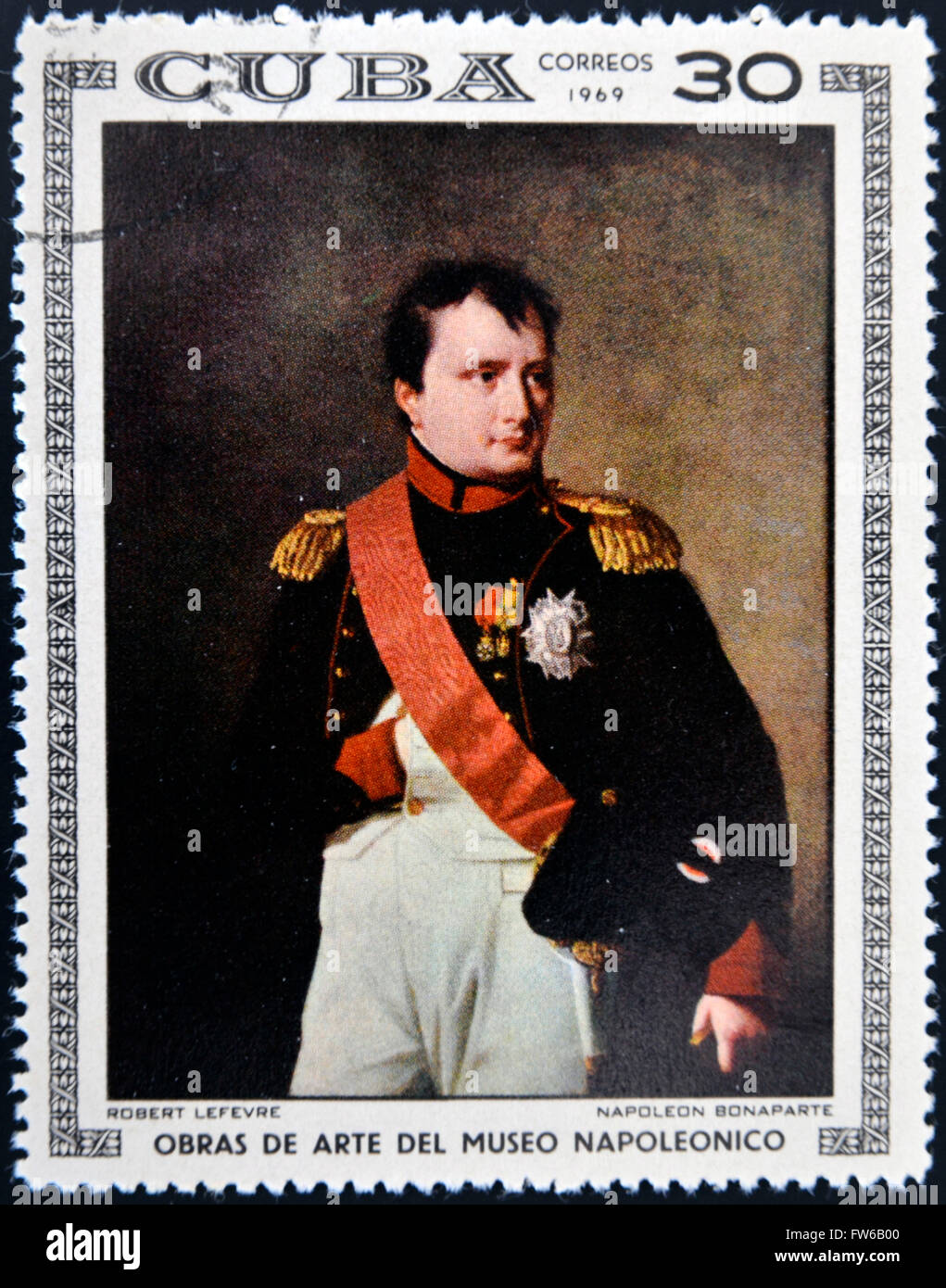 CUBA - CIRCA 1969: Stamp printed in Cuba dedicated to Artworks Napoleon ...