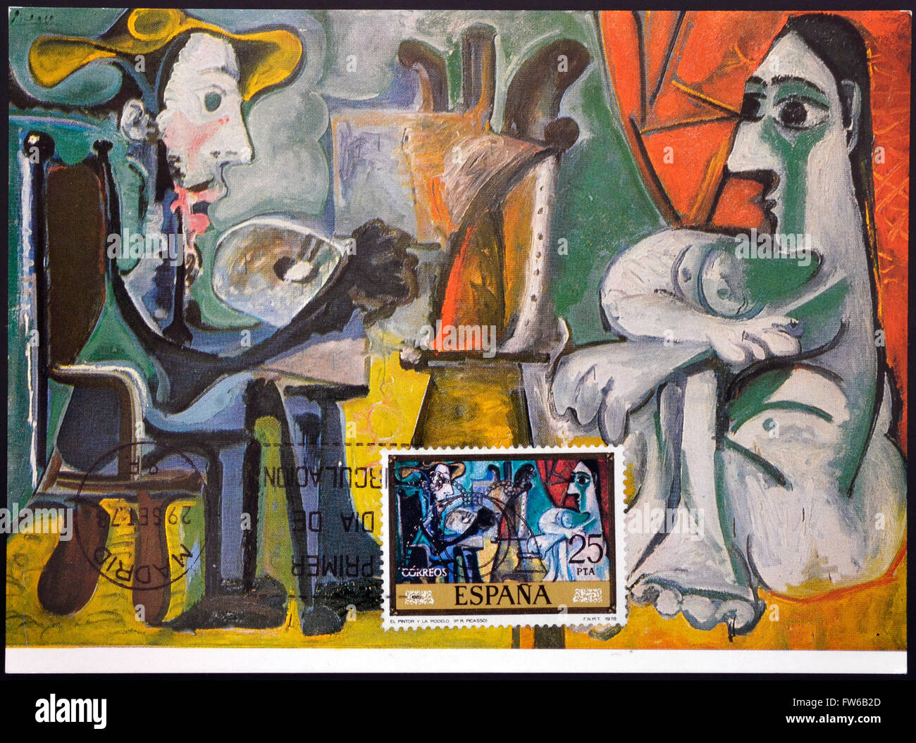 Stamp painting pablo picasso hi-res stock photography and images - Alamy