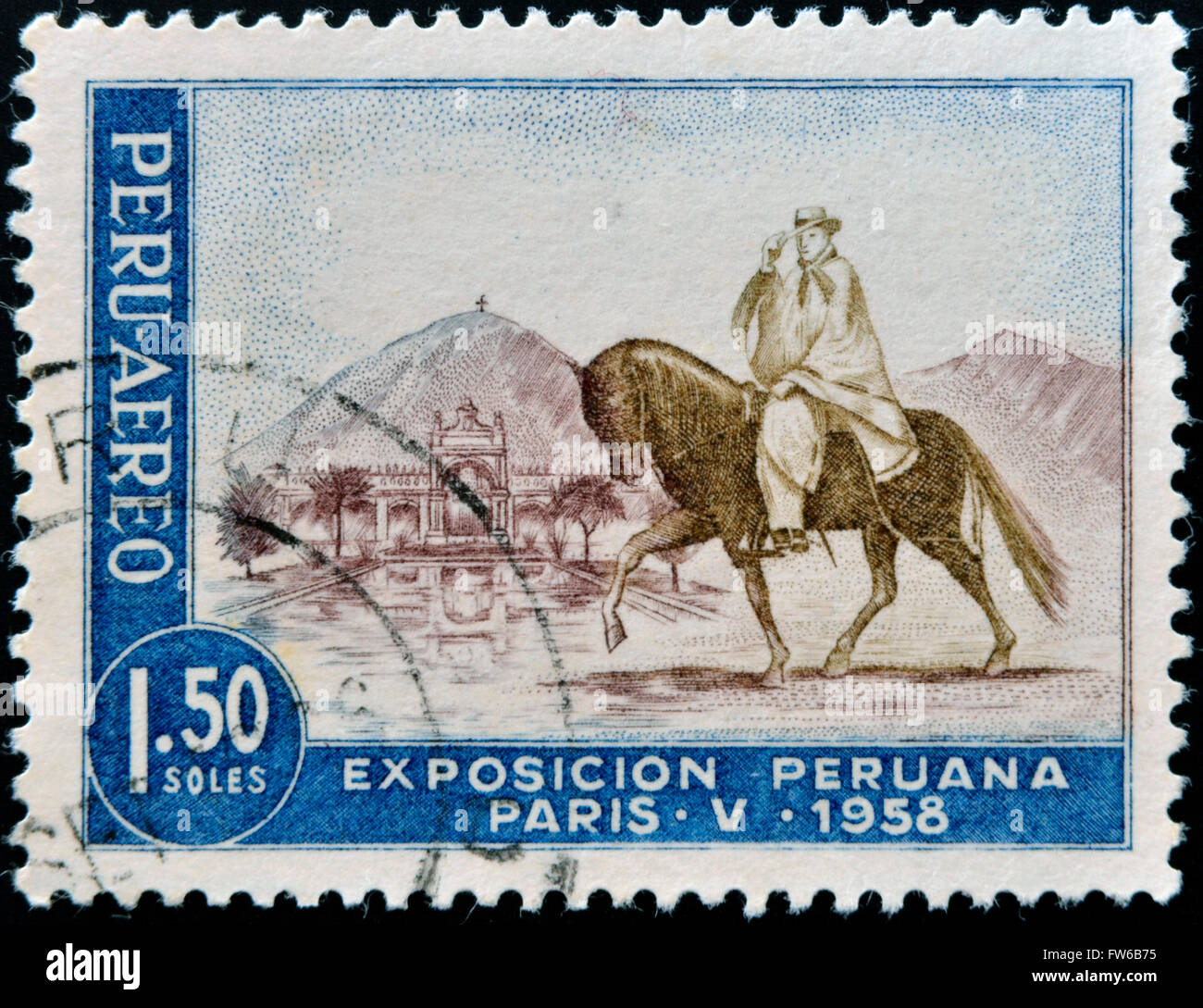 PERU - CIRCA 1958: A stamp printed in Peru dedicated to Peruvian ...