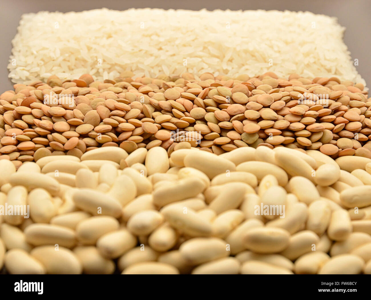 various legumes, focus on lentils Stock Photo - Alamy