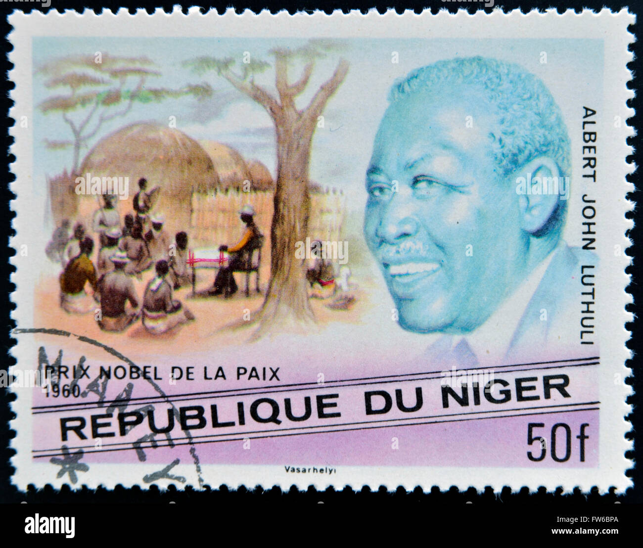 NIGER - CIRCA 1977: A stamp printed in Niger shows Nobel Peace Prize ...