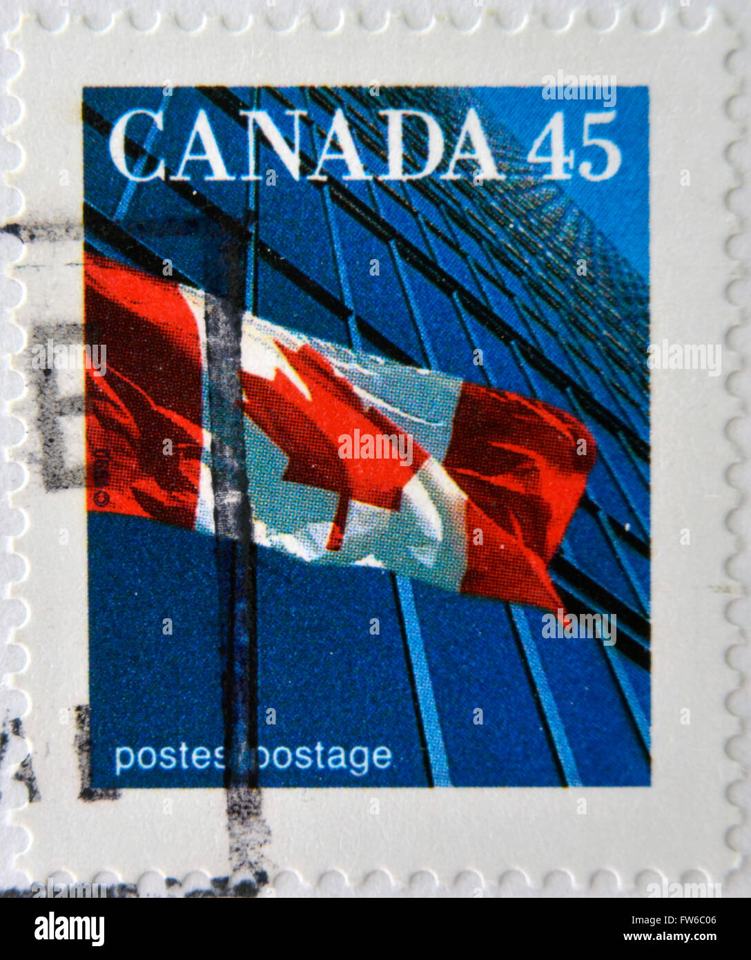 Canada flag old postage stamp hi-res stock photography and images - Alamy