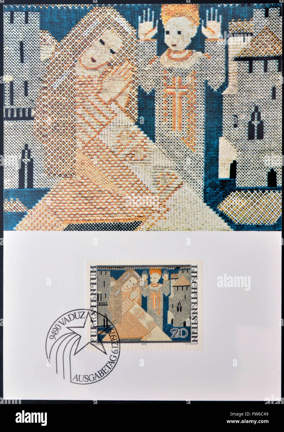 LIECHTENSTEIN - CIRCA 1979: A stamp printed in Liechtenstein dedicated ...