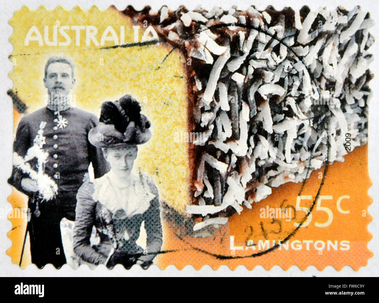 AUSTRALA - CIRCA 2009: A stamp printed in australia shows Lord and Lady ...