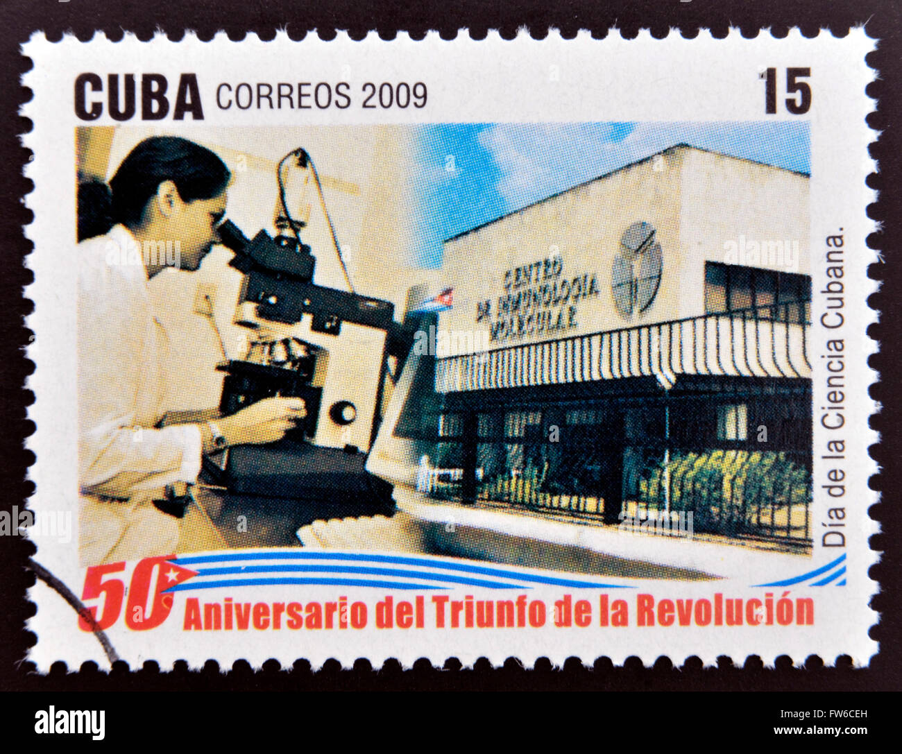 CUBA - CIRCA 2009: A stamp printed in cuba dedicated to 50 anniversary ...