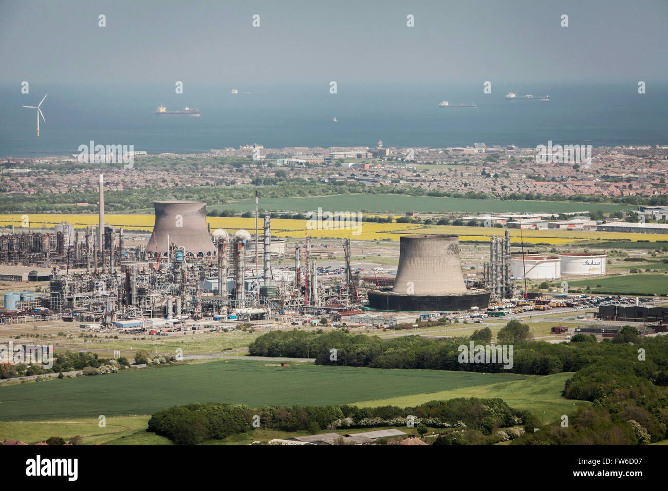 Teesside Industrial Complex from Eston Nab, Cleveland, England Stock ...