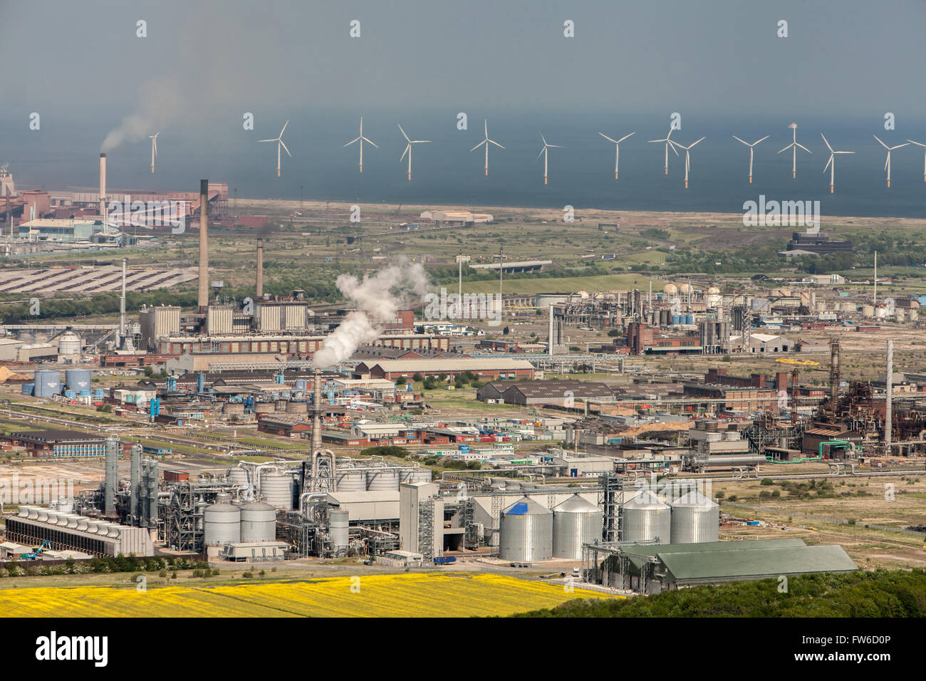 Teesside Industrial Complex from Eston Nab, Cleveland, England Stock ...