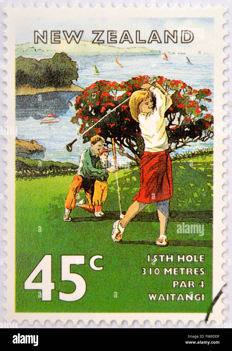 NEW ZEALAND - CIRCA 1995: A stamp printed in New Zealand, shows the ...