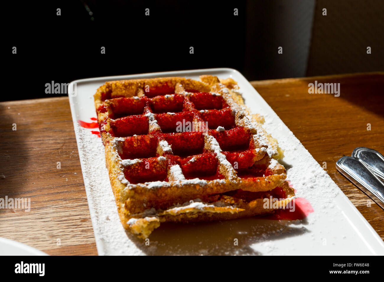 Waffle On A Plate High Resolution Stock Photography and Images - Alamy