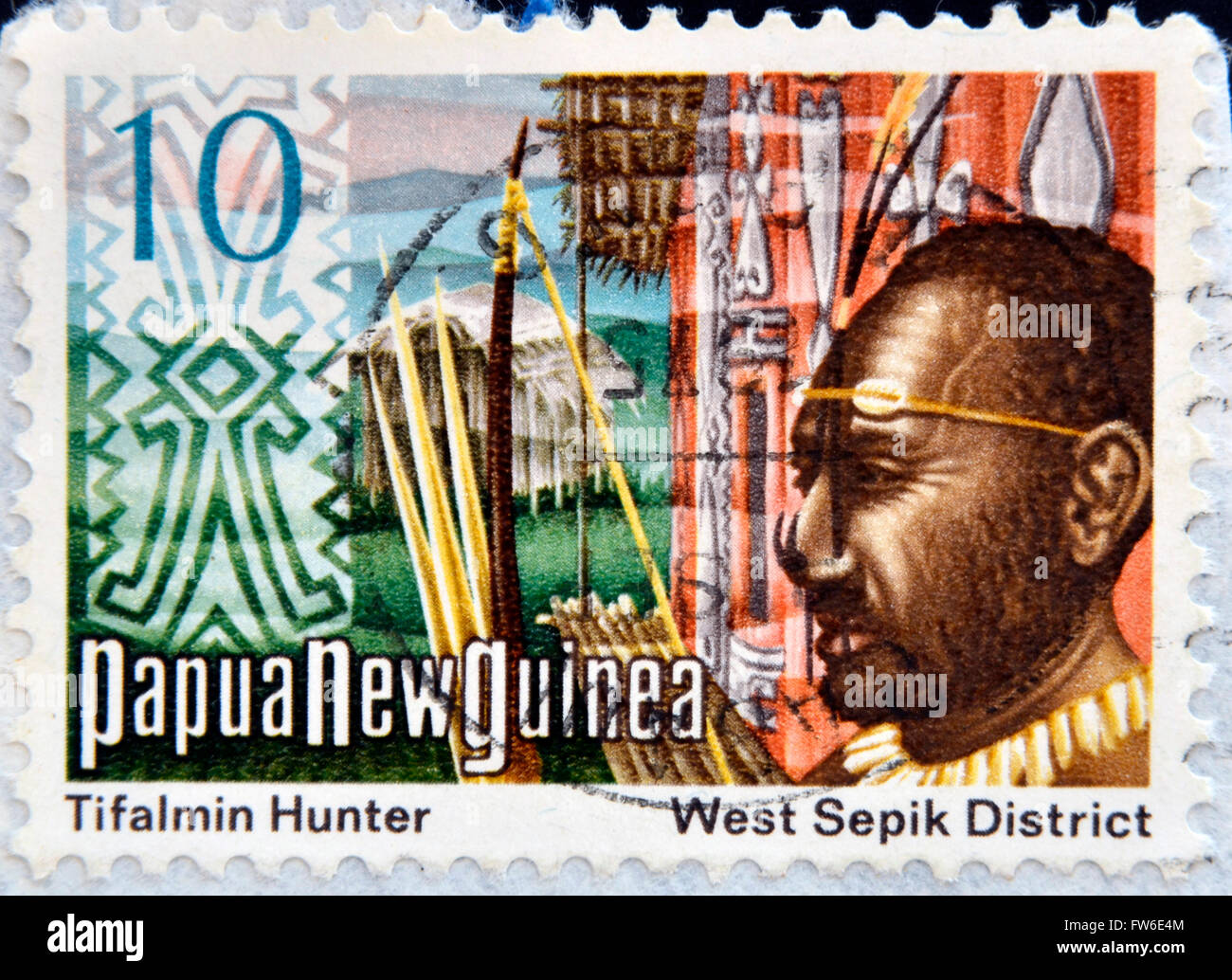 PAPUA NEW GUINEA - CIRCA 1980: A stamp printed in Papua shows Tifalmin ...