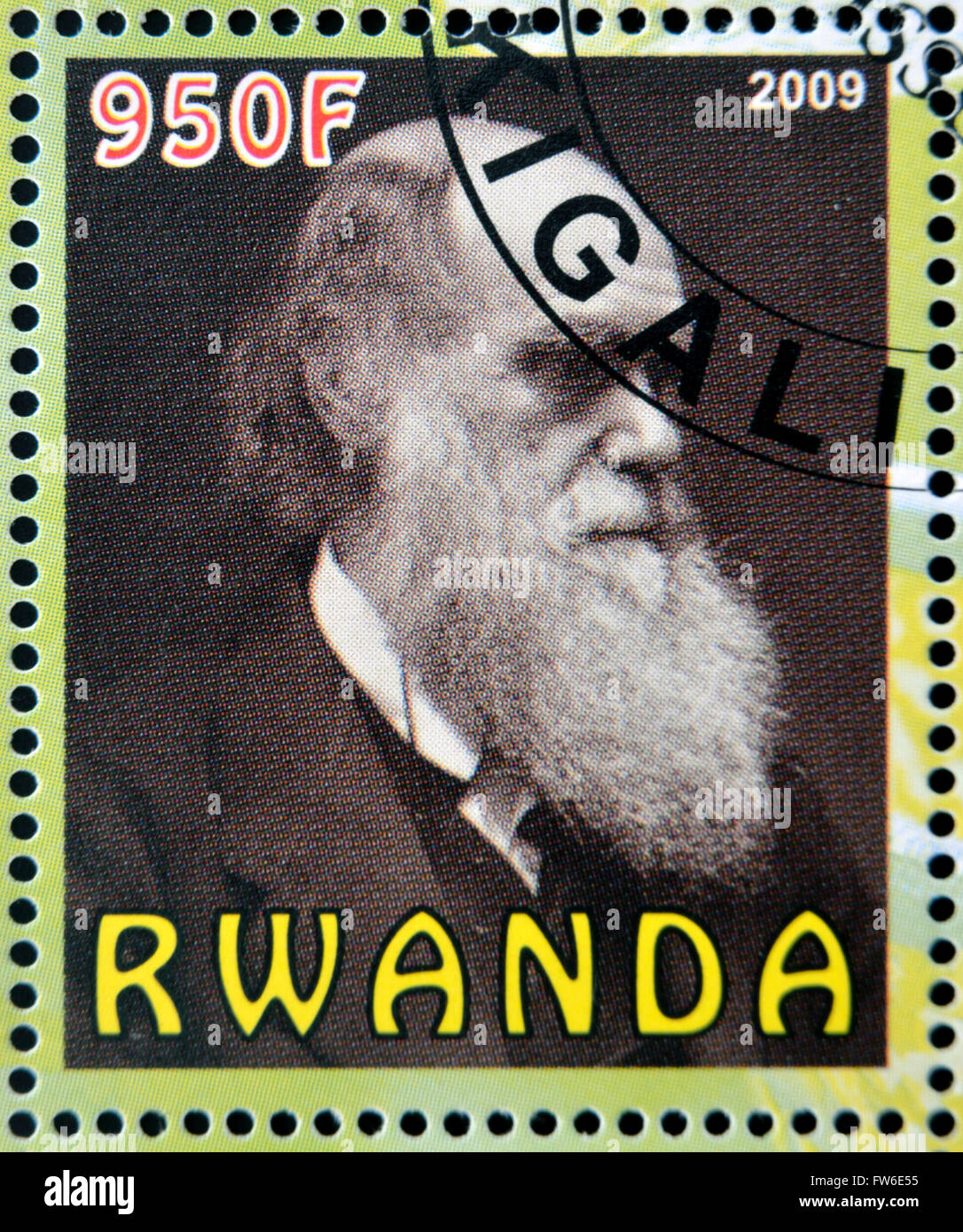 Postage stamp printed in rwanda hi-res stock photography and images - Alamy