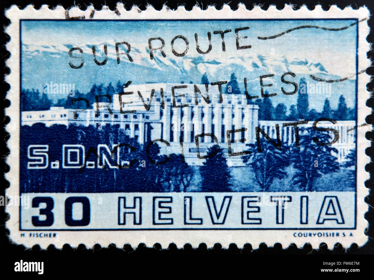 Vintage Switzerland Stamp Retro Stock Photos & Vintage Switzerland ...