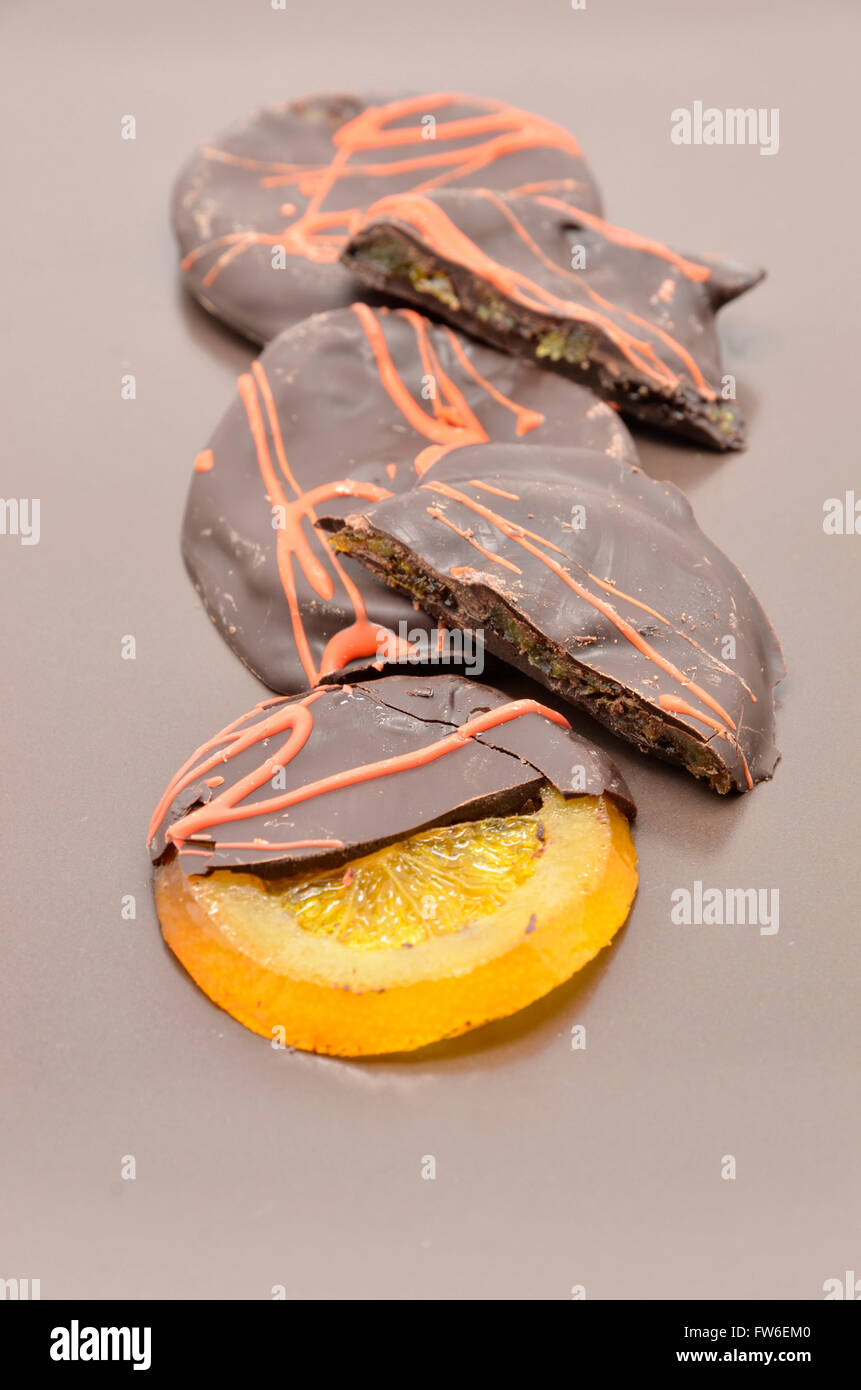 chocolate with orange Stock Photo - Alamy