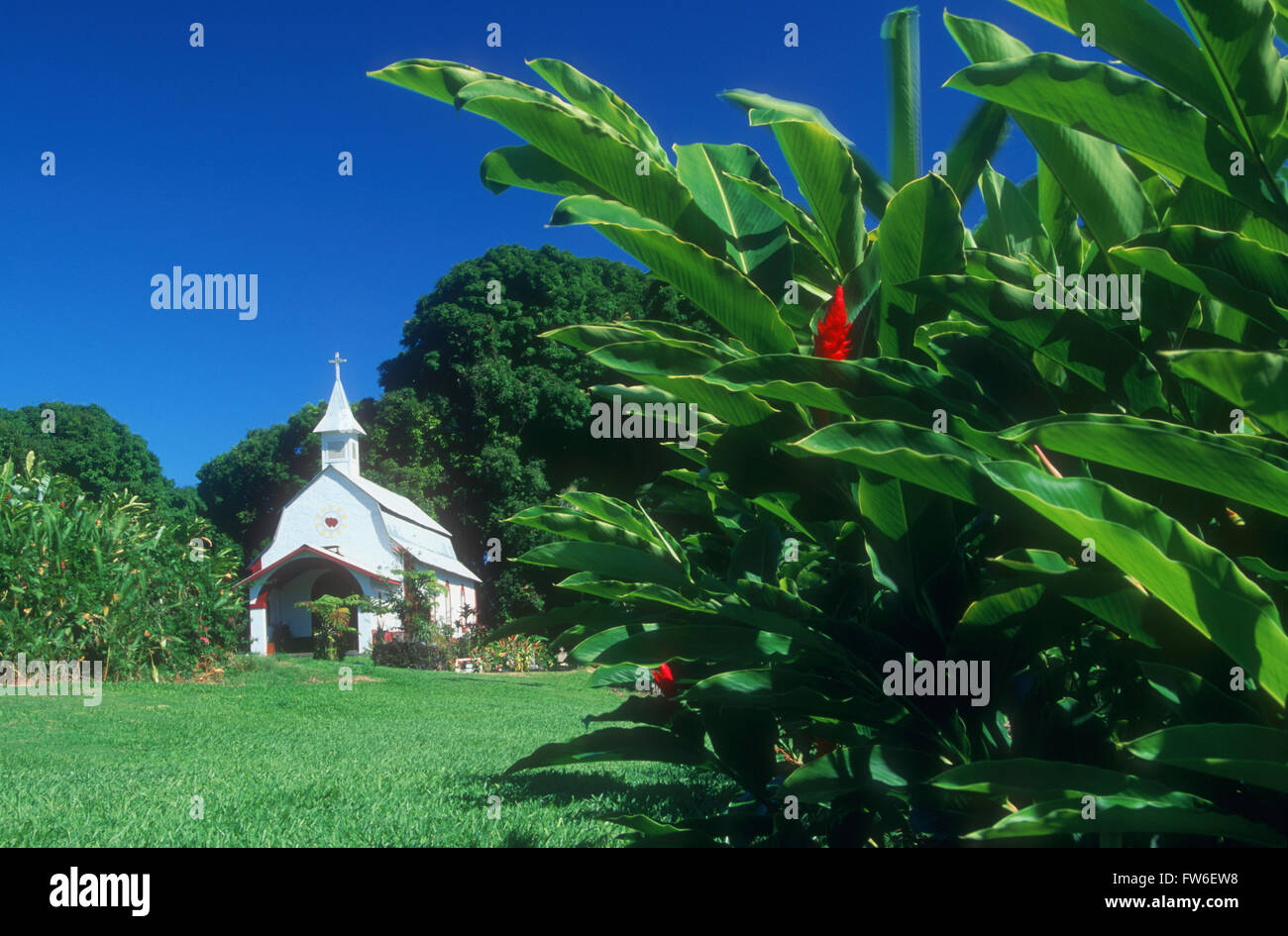 Historic Kaulanapueo Church, Maui, Hawaii, U.S.A Stock Photo - Alamy