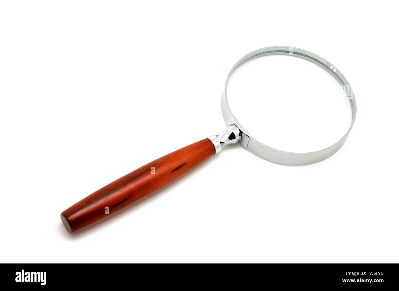 Magnifying glass isolated on white background Stock Photo - Alamy