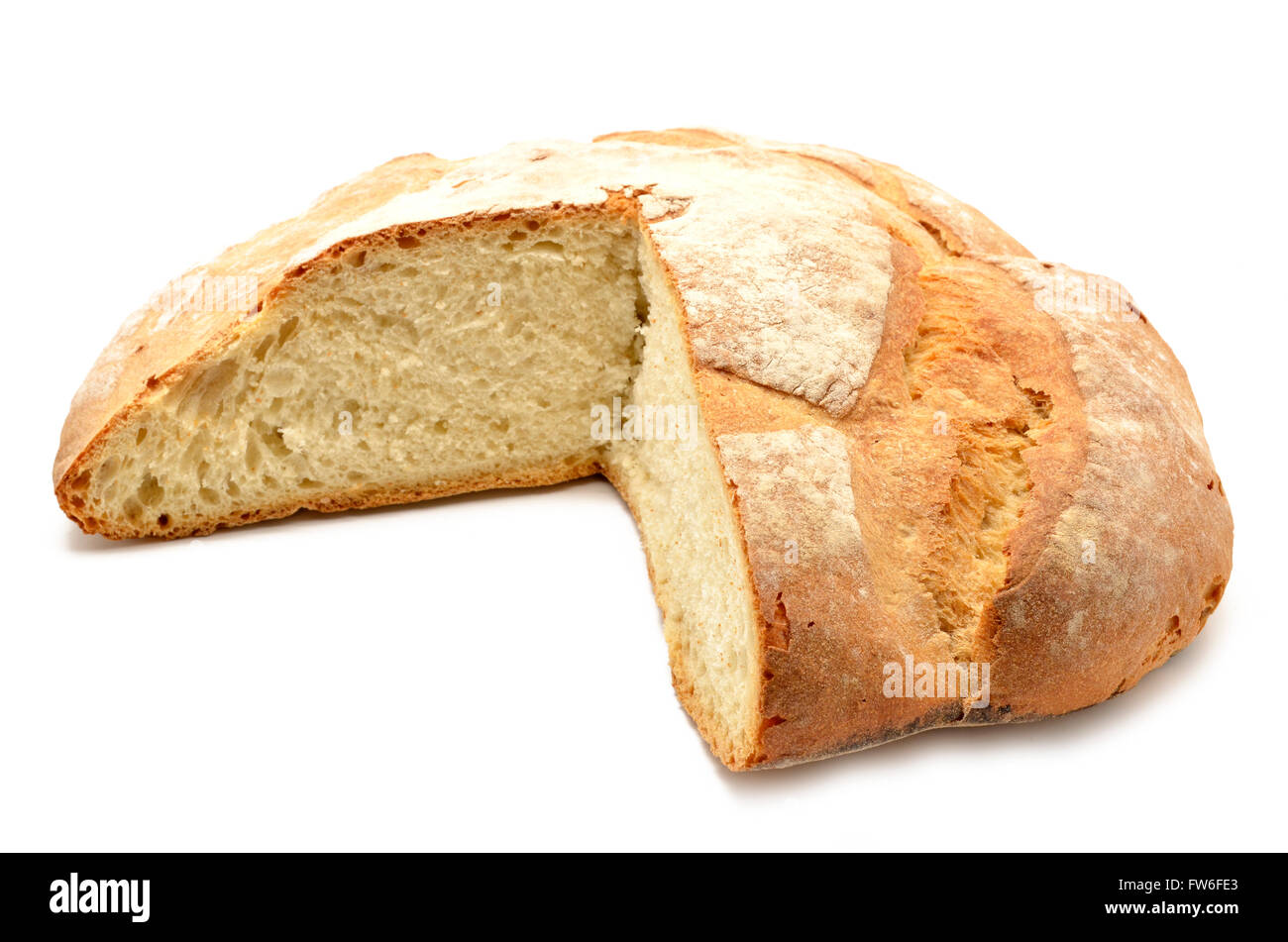 loaf of bread broken Stock Photo - Alamy