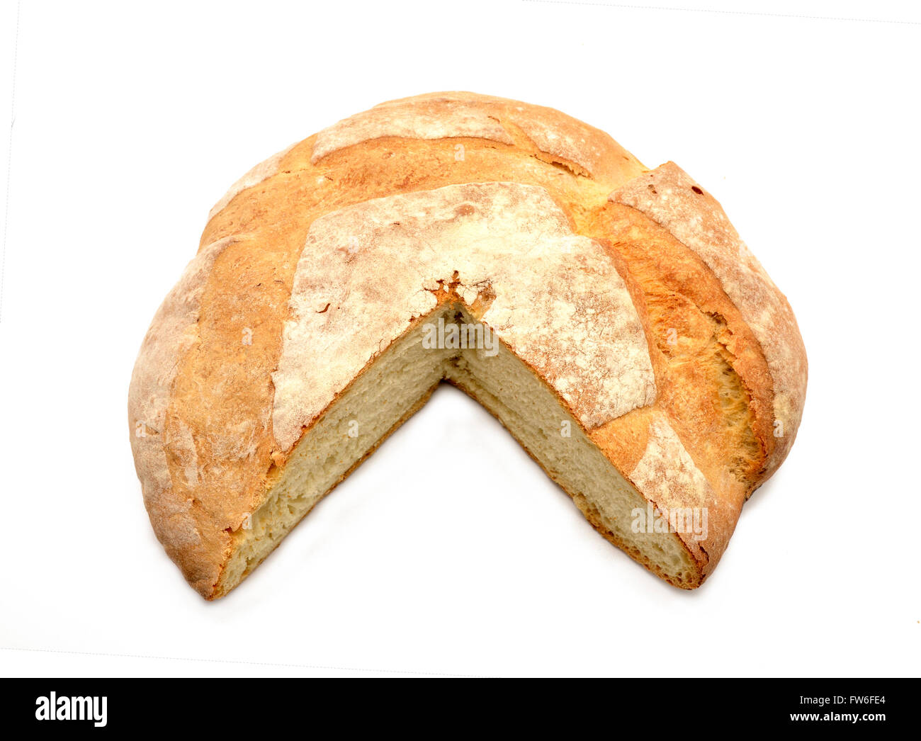 loaf of bread broken Stock Photo - Alamy