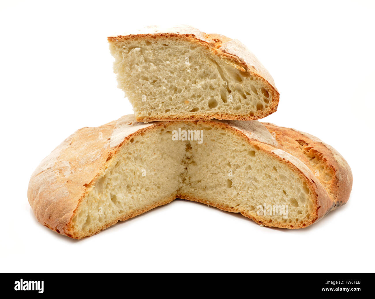 loaf of bread broken Stock Photo - Alamy