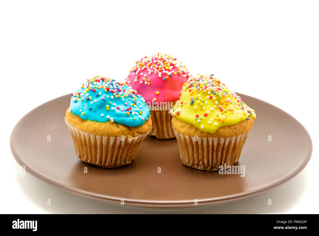 Cupcakes on plate Stock Photo - Alamy